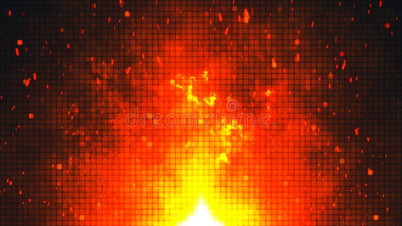 A Dynamic, Intense and Powerful Abstract Fire Explosion Featuring Fiery ...