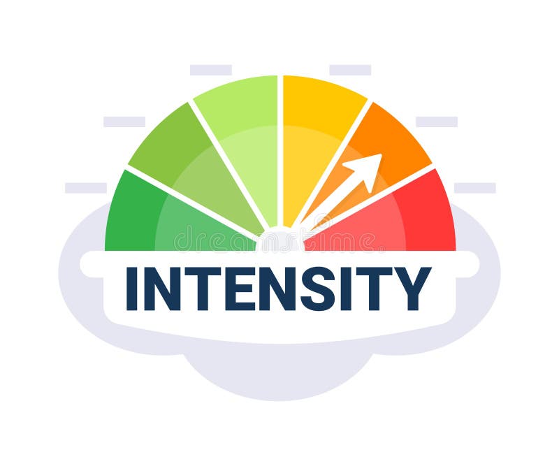 Dynamic Intensity Level Indicator Dial Vector Illustration with ...