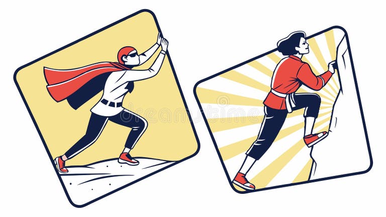 Dynamic Interaction between Two Figures. Collaboration Vector. Vector ...