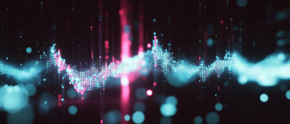 Dynamic Interactive Abstract Visualizations Responding To Music in a Vibrant Atmosphere Stock ...