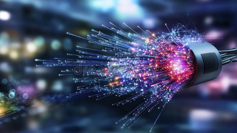 Dynamic Internet Data Flow Visualization Digital Space Abstract Art ...