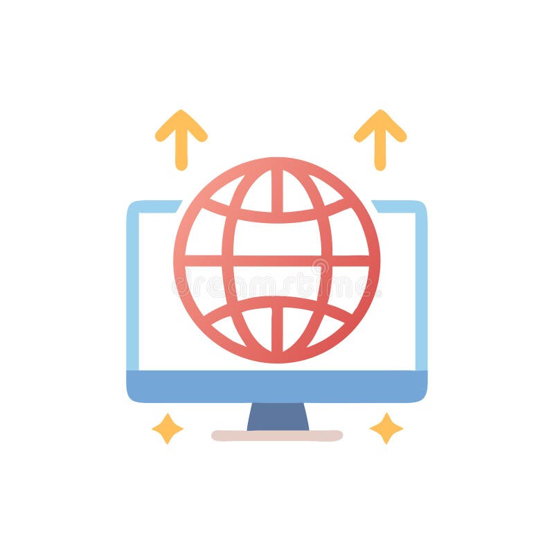 Dynamic Internet Symbol Illustration Stock Illustration - Illustration ...