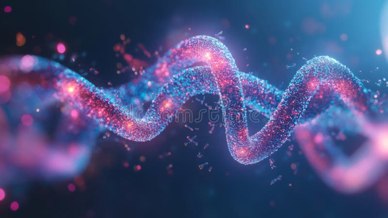 Dynamic Interplay of Abstract Protein Molecules in a Vibrant, Colorful ...