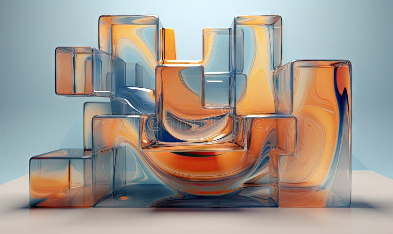 Dynamic Interplay of 3D Liquid Forms in Vibrant Hues. Abstract ...