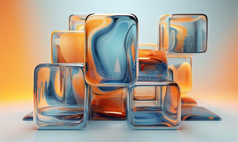 Dynamic Interplay of 3D Liquid Forms in Vibrant Hues. Abstract ...