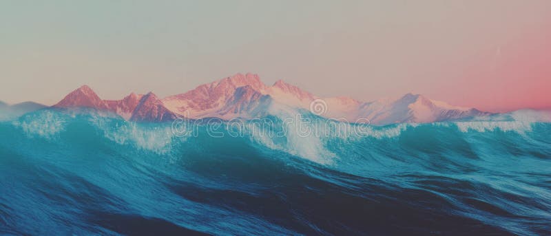 Dynamic Interplay of Ocean Waves and Mountain Peaks in a Striking ...