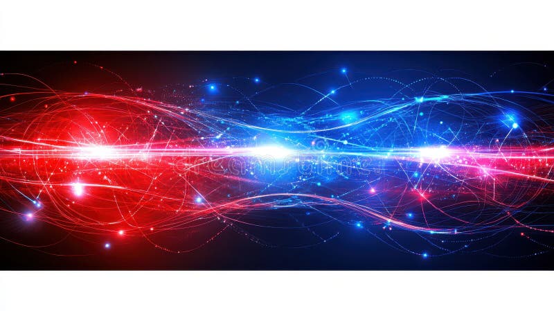 Dynamic Interplay of Red and Blue Lines, Vibrant Abstract Background ...