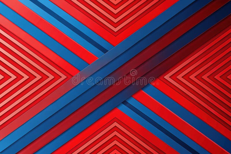 Dynamic Interplay of Red and Blue Stripes a Bold Abstract Background ...