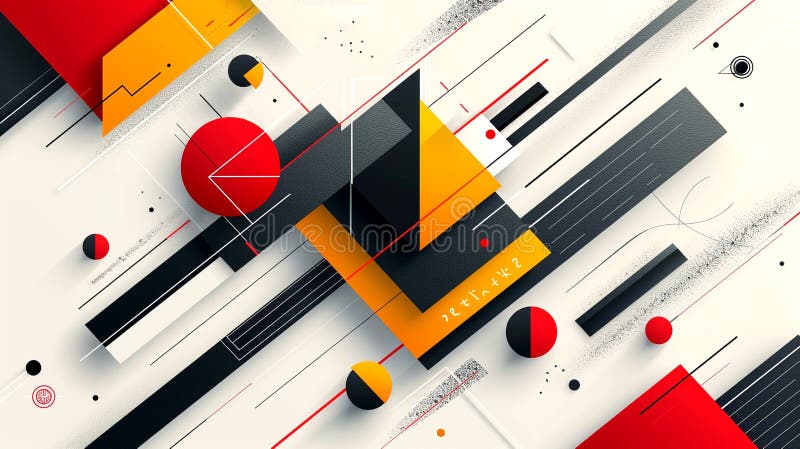 Dynamic Interplay of Shapes and Colors in Abstract Art Composition ...