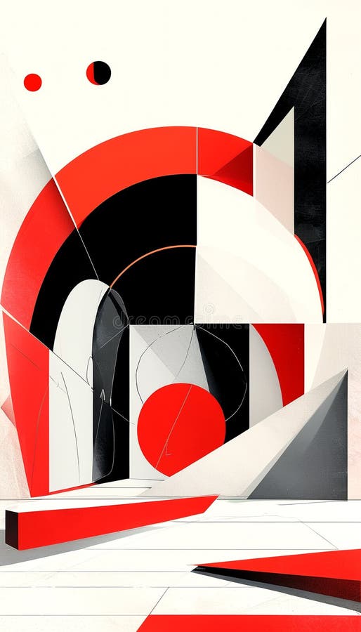 Dynamic Interplay of Shapes and Colors in a Modern Abstract Design ...