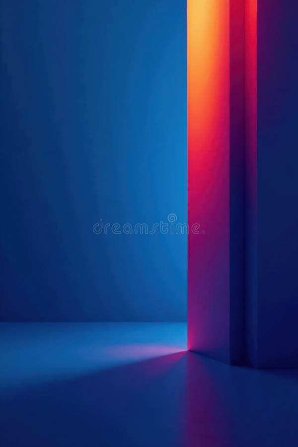 Dynamic Interplay Of Sharp Geometric Forms Against A Deep Blue Creating Visual Depth Backdrop