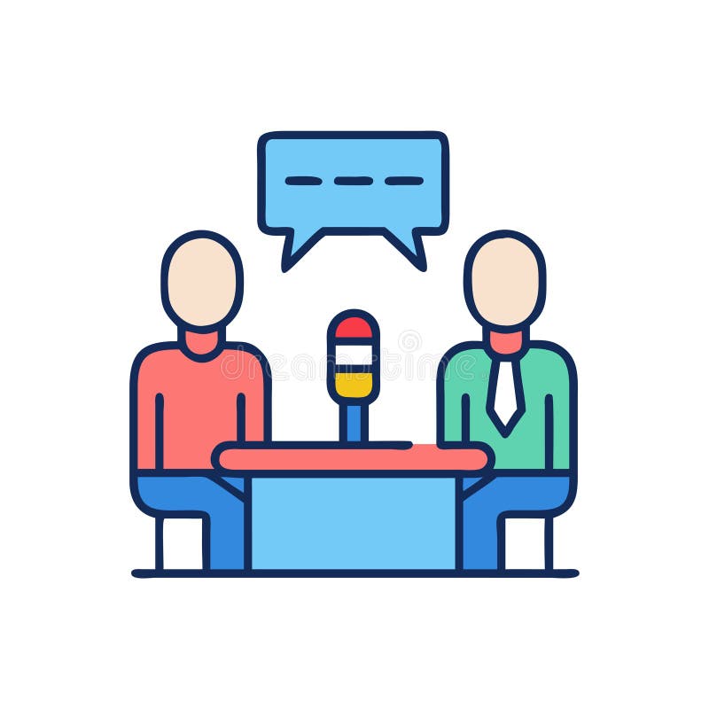 Dynamic Interview Symbol Illustration Stock Photo - Illustration of ...