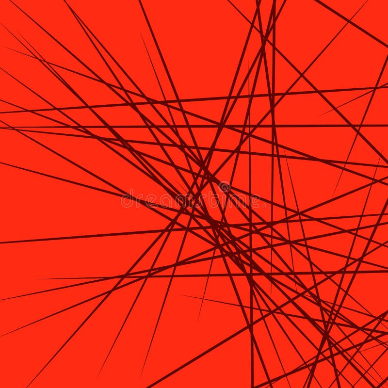 Dynamic Irregular Lines Placed Randomly. Geometric Monochrome D Stock ...