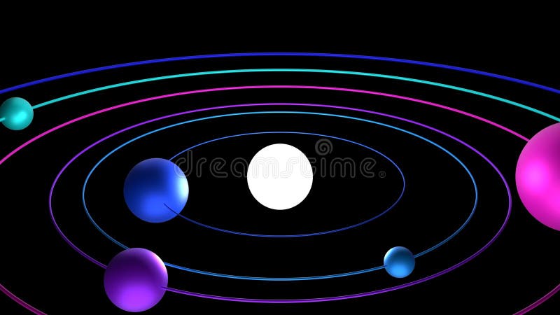 Dynamic Isometric View of Digital Orbit System with Multiple Colored ...