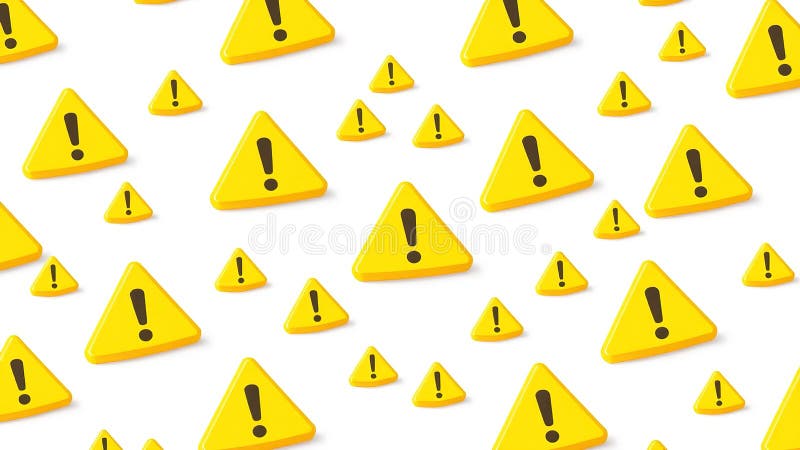 Isometric Yellow Triangle Warning Icon a Vibrant Alert Graphic Design ...