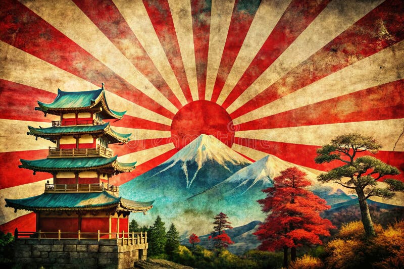 Dynamic JapaneseInspired Grunge Pop Art an Abstract Urban Texture ...