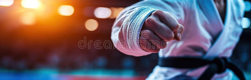 Dynamic Judo Fighter Executing Throw with Confidence and Strength in ...