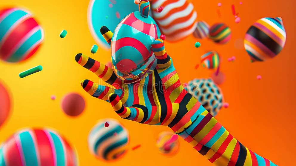 A Dynamic Juggling Act with Colorful Objects in Motion Stock Illustration - Illustration of ...