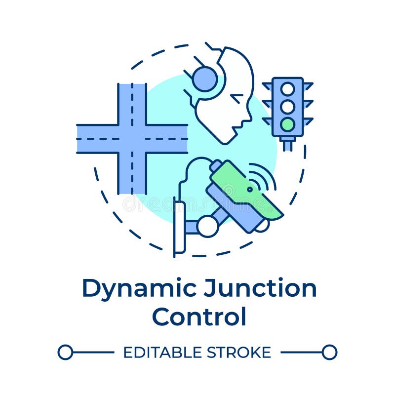 Dynamic Junction Control Multi Color Concept Icon Stock Vector ...