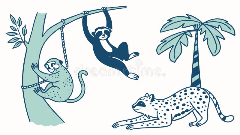 Panther line illustration stock vector. Illustration of design - 40842886