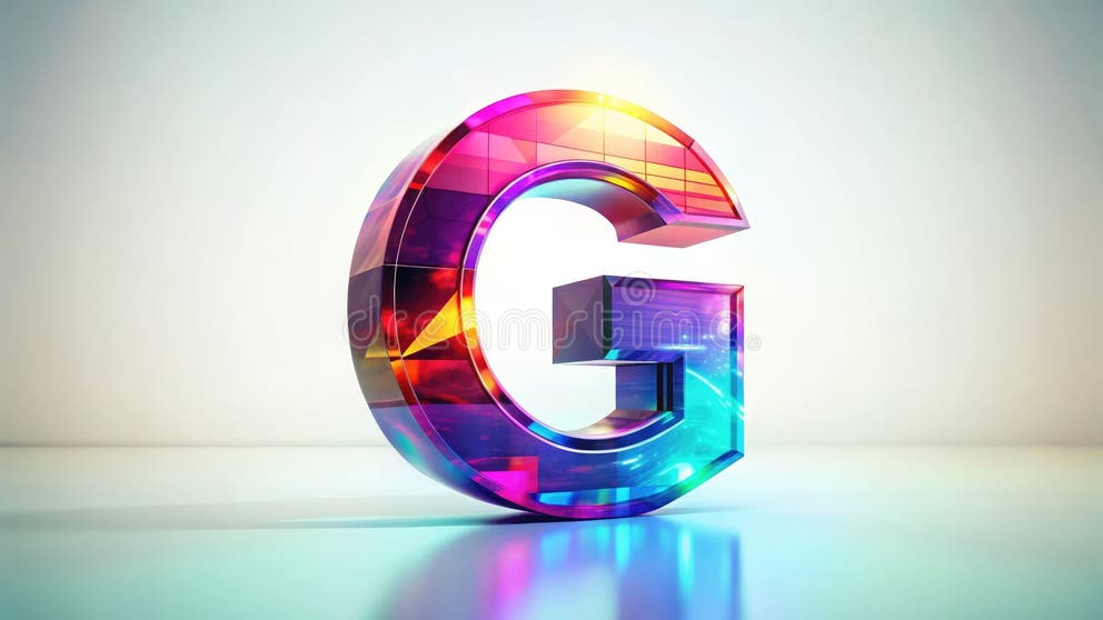Dynamic 4K Glitch Polygonal Animation Featuring a Distorted Letter G ...