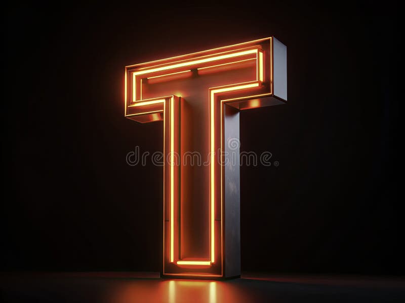 Dynamic 4K Neon Capital T Animation a Striking Visual Effect for ...