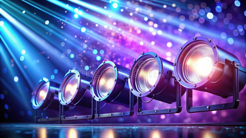 Dynamic 8K Stage Lighting Rotating Spotlights Create a Vibrant Festive ...