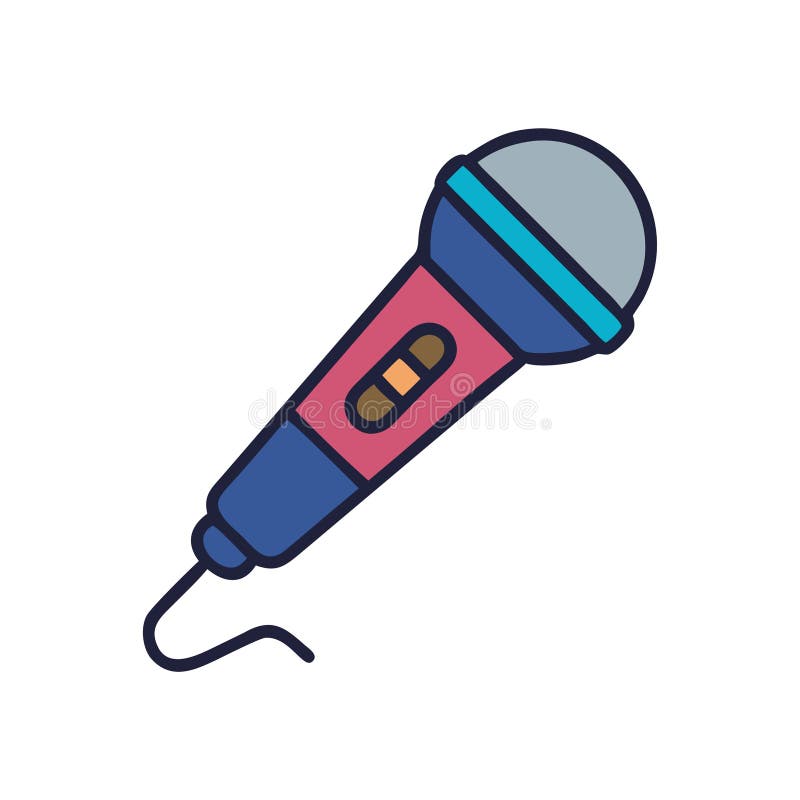 Dynamic Karaoke Microphone Icon for Singers Stock Vector - Illustration ...