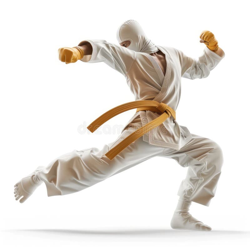 Dynamic Karate Pose: Powerful Martial Arts Athlete in Action Stock ...