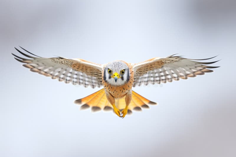 Dynamic Kestrel Hover with Wings High Stock Photo - Image of bird ...