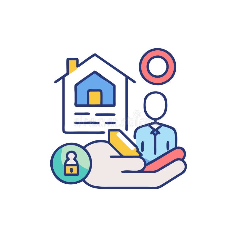 Dynamic Landlord Responsibilities Icon Design Stock Illustration ...