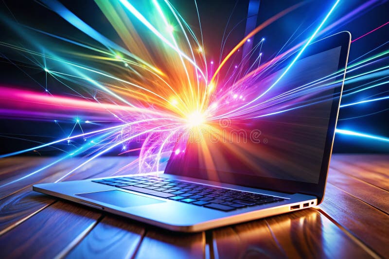 Dynamic Laptop Burst a Stunning Abstract Image Capturing the Power of ...