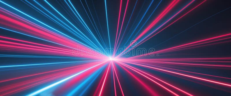 Dynamic Laser Beams of Blue and Red Rays Emitting Light Effects in ...