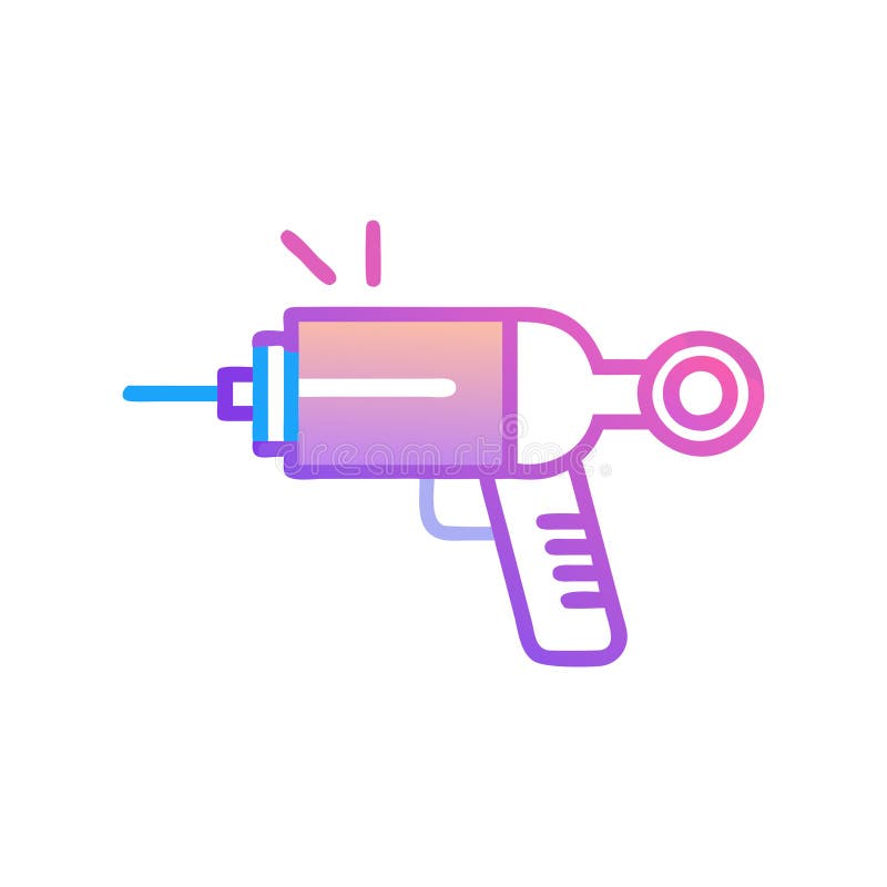Dynamic Laser Gun Icon for Action Scenes Stock Vector - Illustration of ...