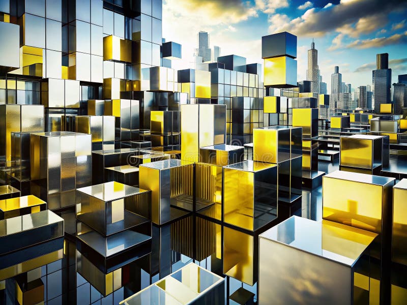 Dynamic Layers of Abstract Design a Striking Double Exposure of Stacked ...