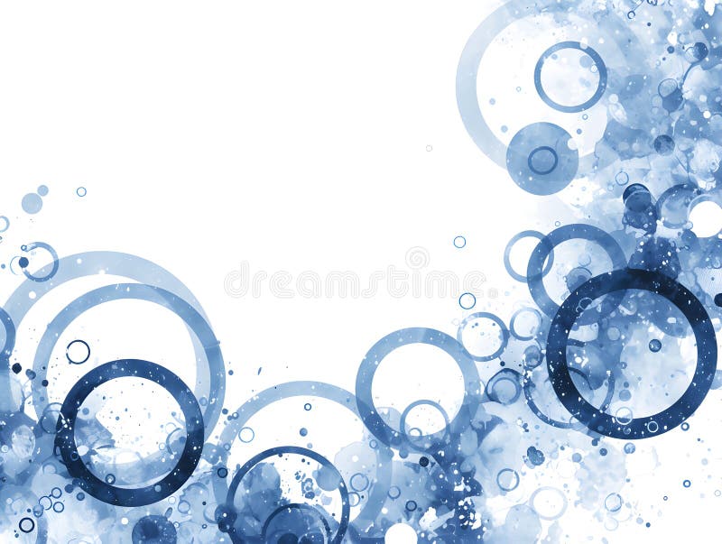 Dynamic Layers of Dark Blue Transparent Circles in White Layer Stock ...