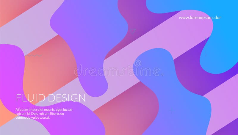 Dynamic Layout. Spectrum Presentation. Pink Mobile Shape Stock Vector ...