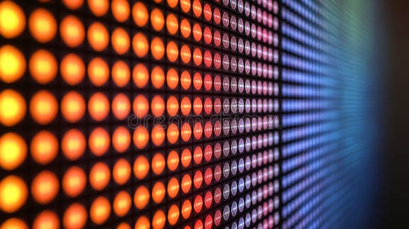 Dynamic LED Display Wall with Vibrant Colors Stock Illustration ...