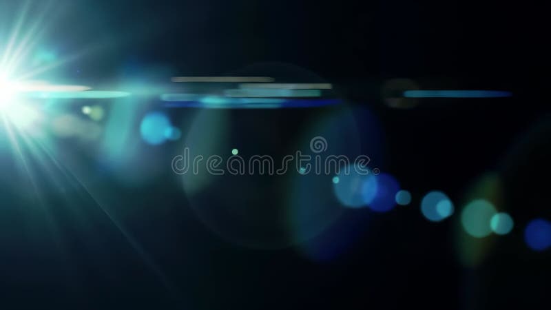 Dynamic Lens Flare Light Effect with Bright Blue Rays and an Abstract ...