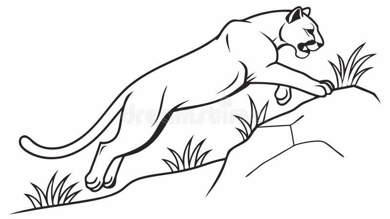 Dynamic Leopard or Panther Jumping Pose Vector Art, Vector Design ...