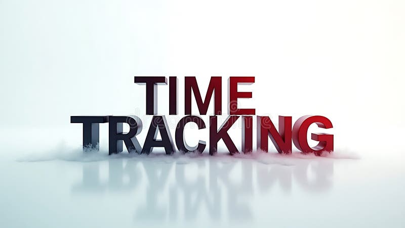Dynamic Lettering for Time Tracking Concept with Fog Effect and Clear ...