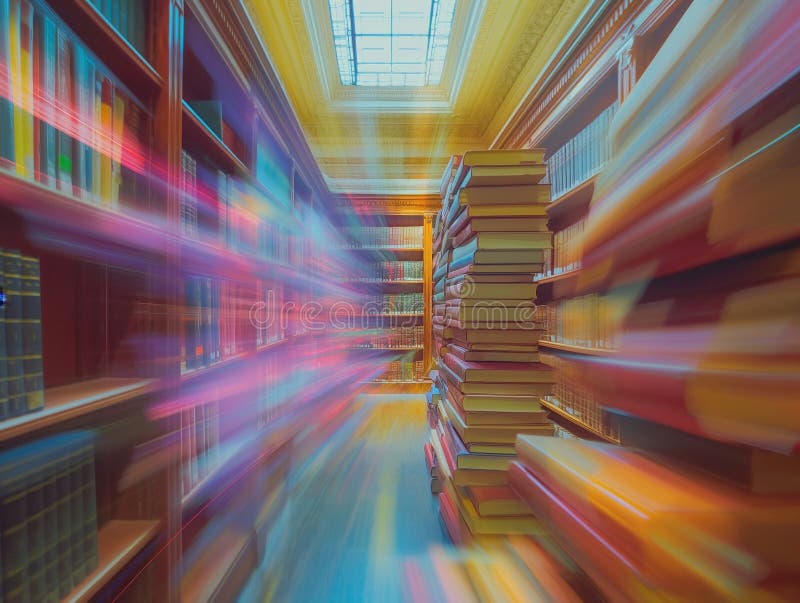 Dynamic Library Rush stock photo. Image of books, concept - 311058978