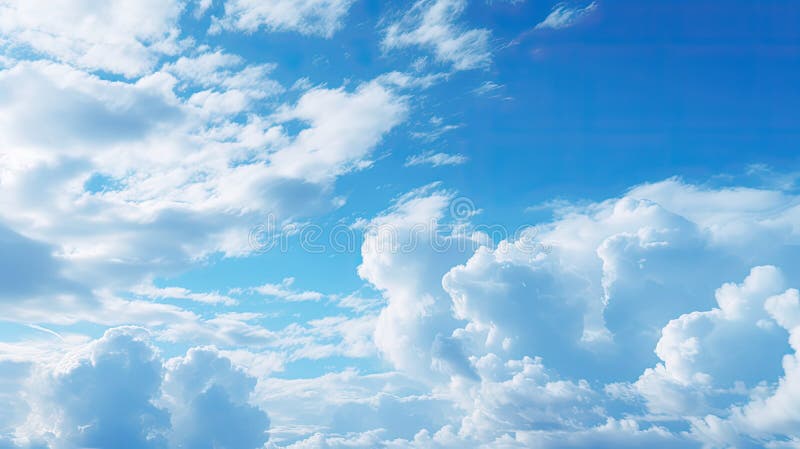 Dynamic Light Blue Sky Clouds Stock Illustration - Illustration of ...