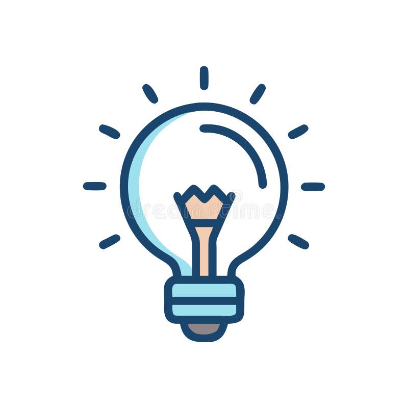 Dynamic Light Bulb Symbol Illustration Stock Photo - Illustration of ...