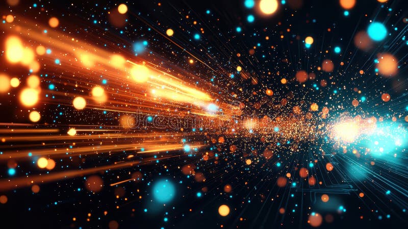 Dynamic Light Burst Abstract Space Digital Art Vibrant Colors High ...