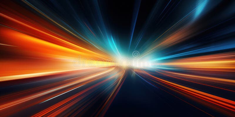 Dynamic Light Burst, Concept of Speed and Energy in Space. Speed Light ...