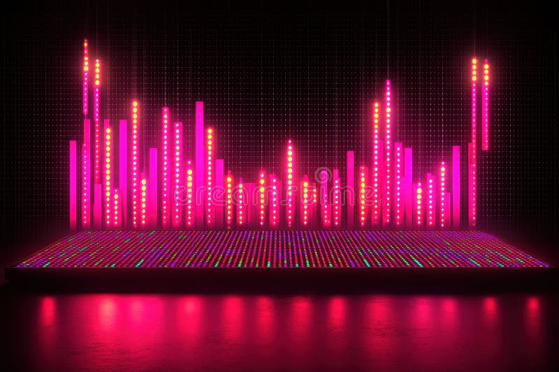 Dynamic Light Display Night Club Visual Performance Urban Setting Close ...