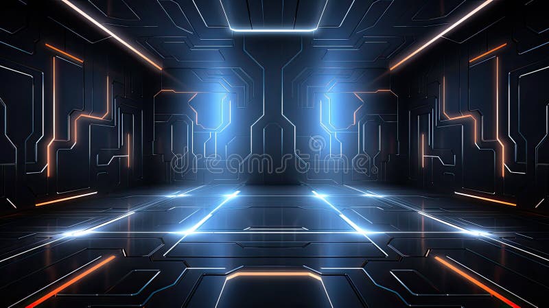 Dynamic Light Gray Tech Background Stock Illustration - Illustration of ...