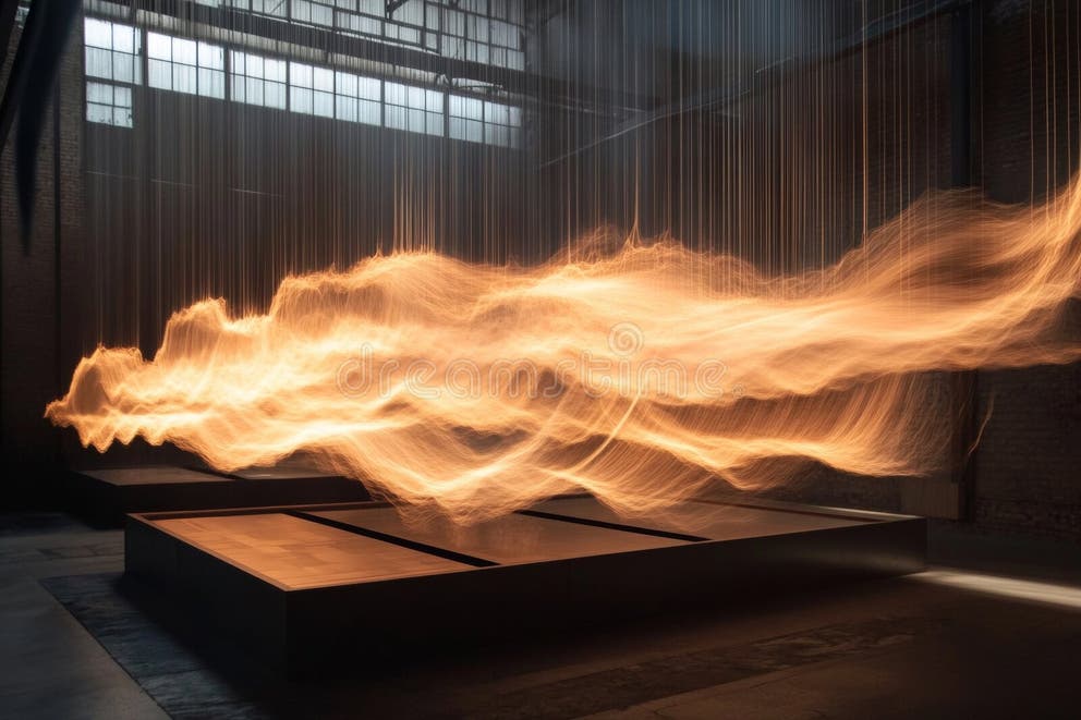 Dynamic Light Installation Creating Moving Waves of Energy in an ...