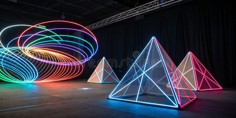 Light Installations Create Immersive Atmosphere Art Gallery Modern ...